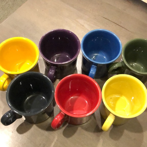 Fiestaware | Dining | Hlc Fiesta Ware Coffee Mugs Set Of Seven | Poshmark